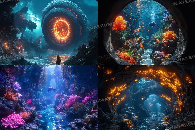 40 Underwater Dome Backdrop - Aquatic Streaming Background, Ocean ...