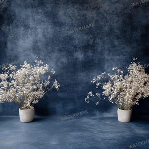 7 Blue Floral Backdrops, Vintage Flower Backgrounds, Digital Blue ...
