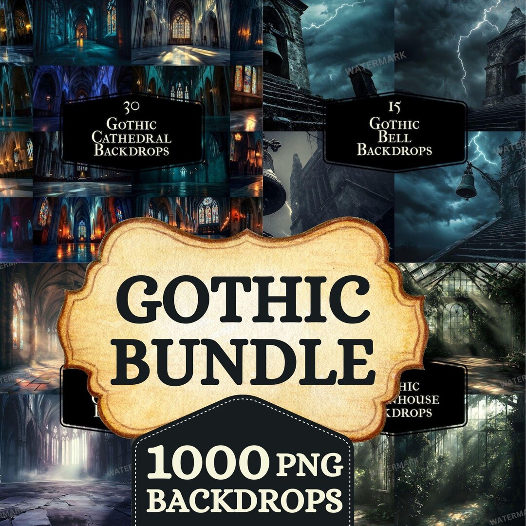 Gothic Backdrop Bundle - Studio Photography Backdrops, Digital ...