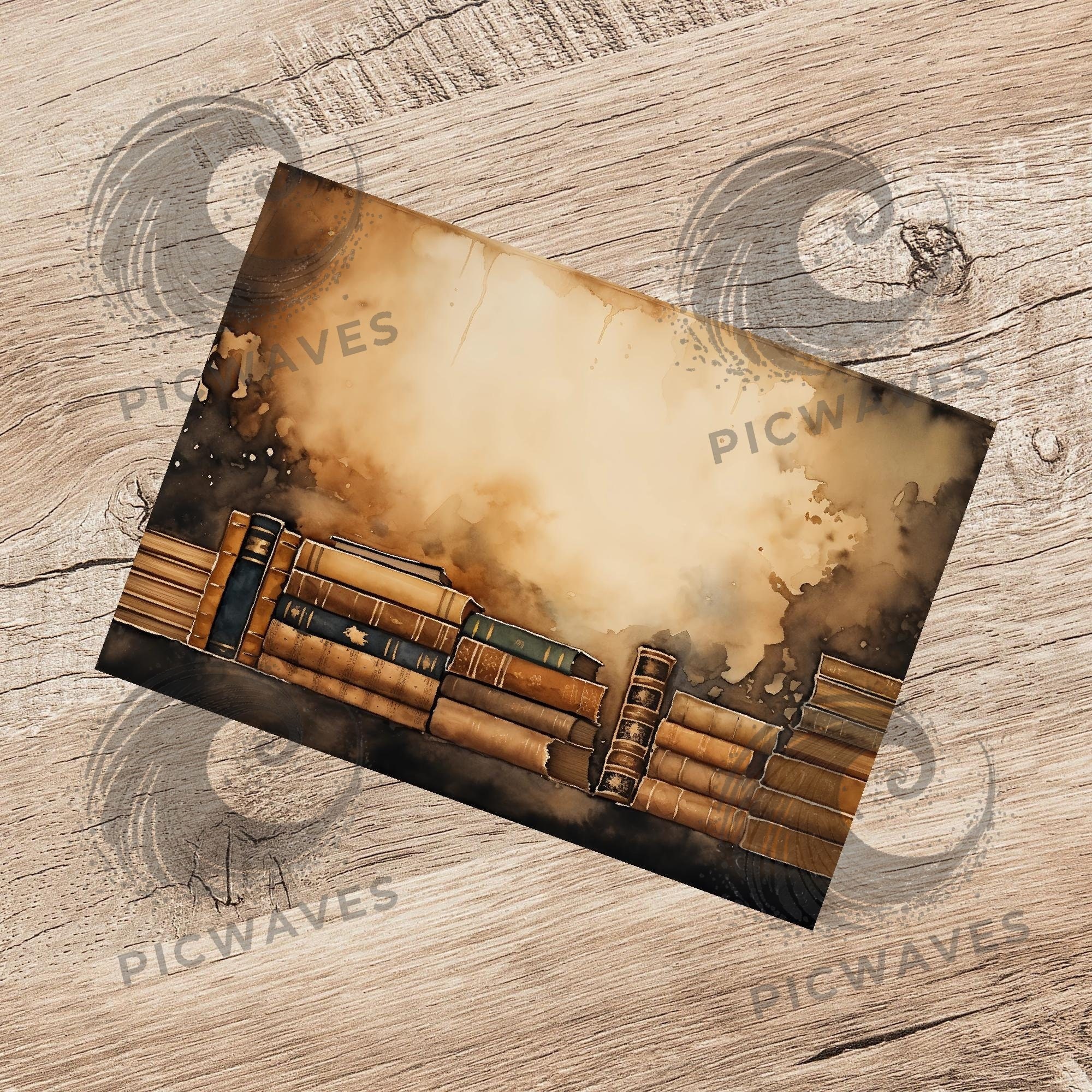 Dark Academia Junk Journal Pages Digital Download Book and Reading ...