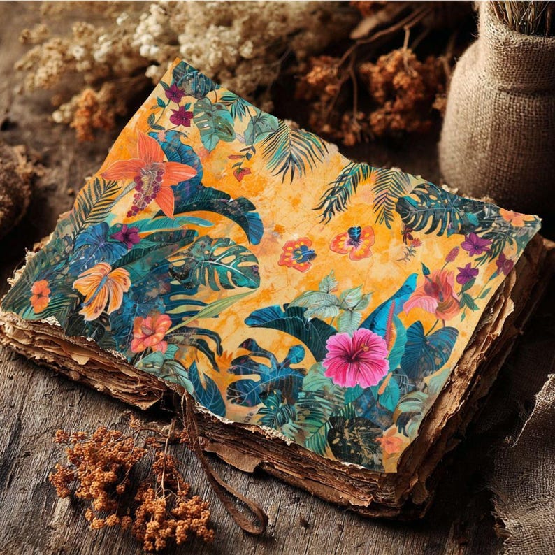 Floral Scrapbook Kit Printable Botanical Papers for Nature Inspired ...
