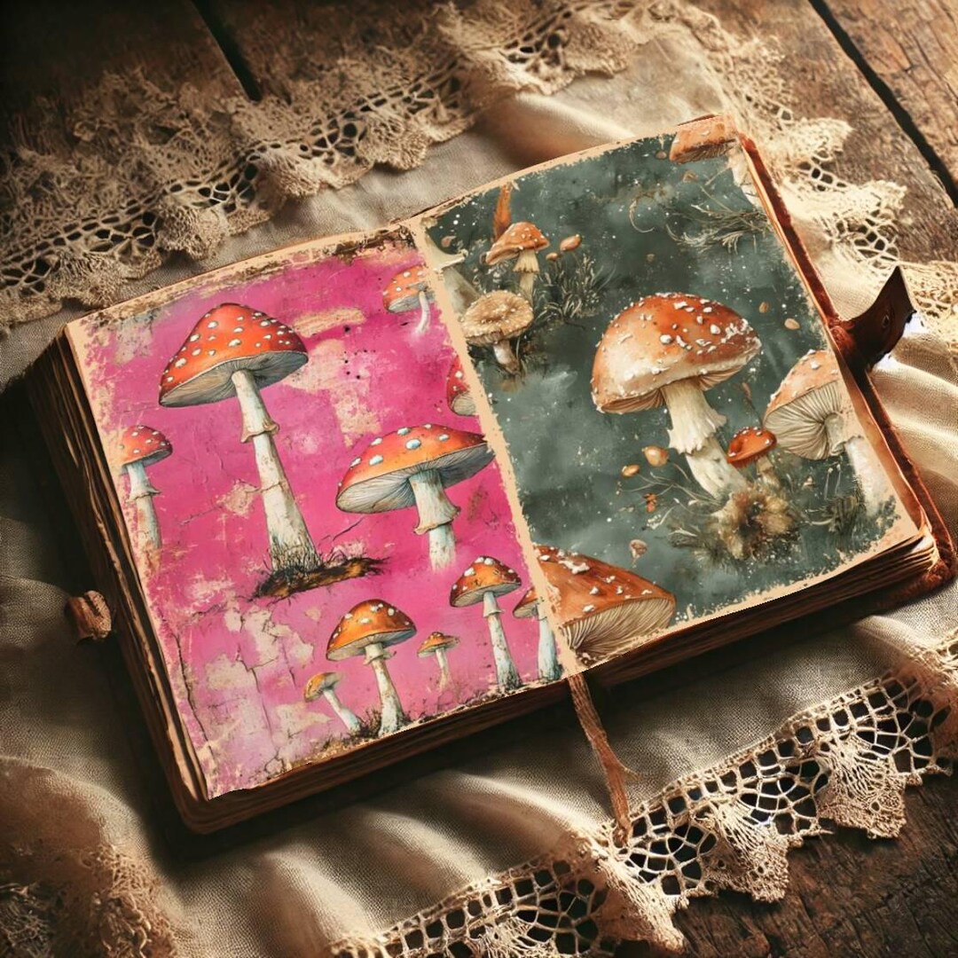 Mushroom Junk Journal Pages – 60 Woodland Fungi Printables (digital ...