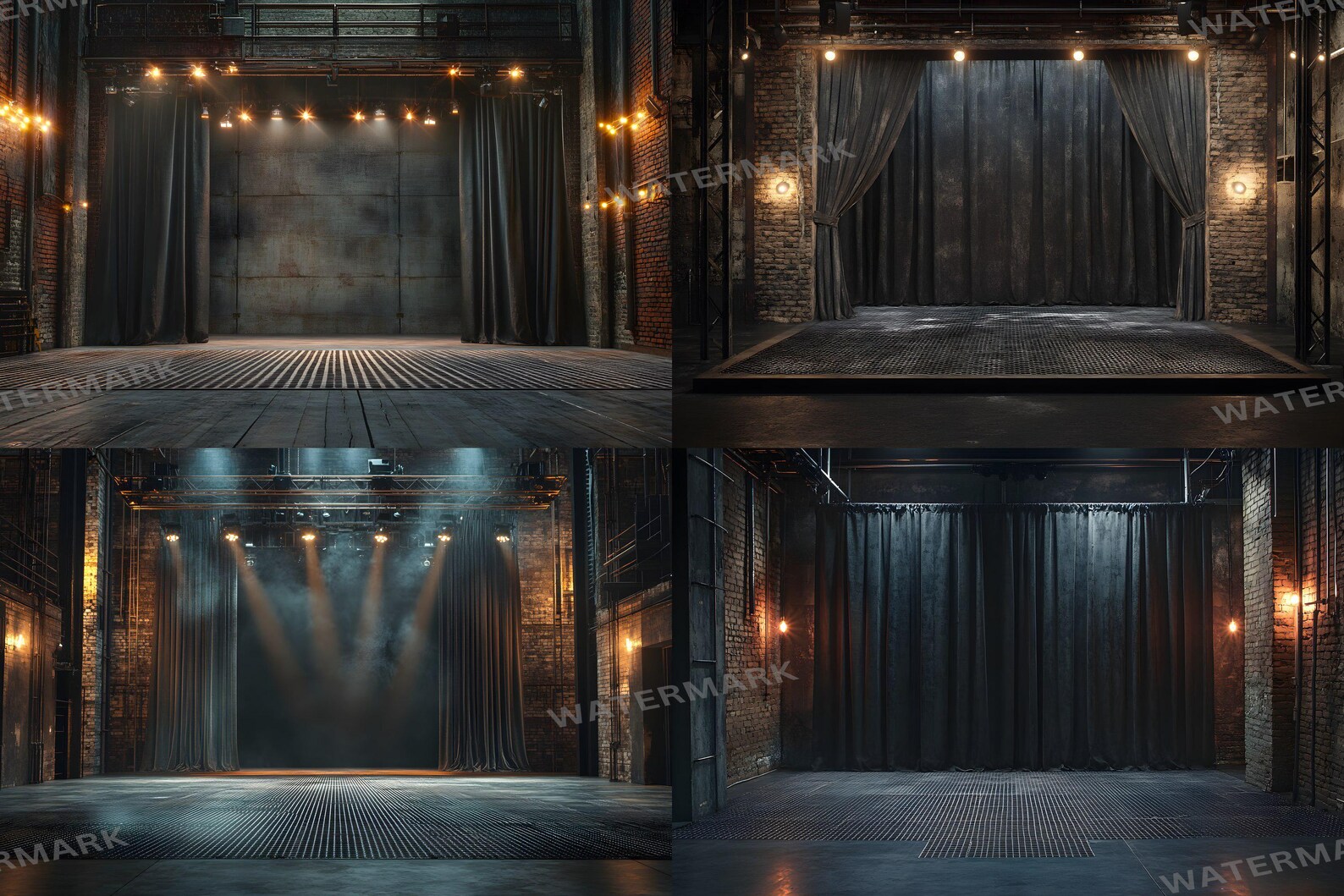40 Industrial Theatre Backdrops, Urban Rustic Photography (pngs) - Etsy