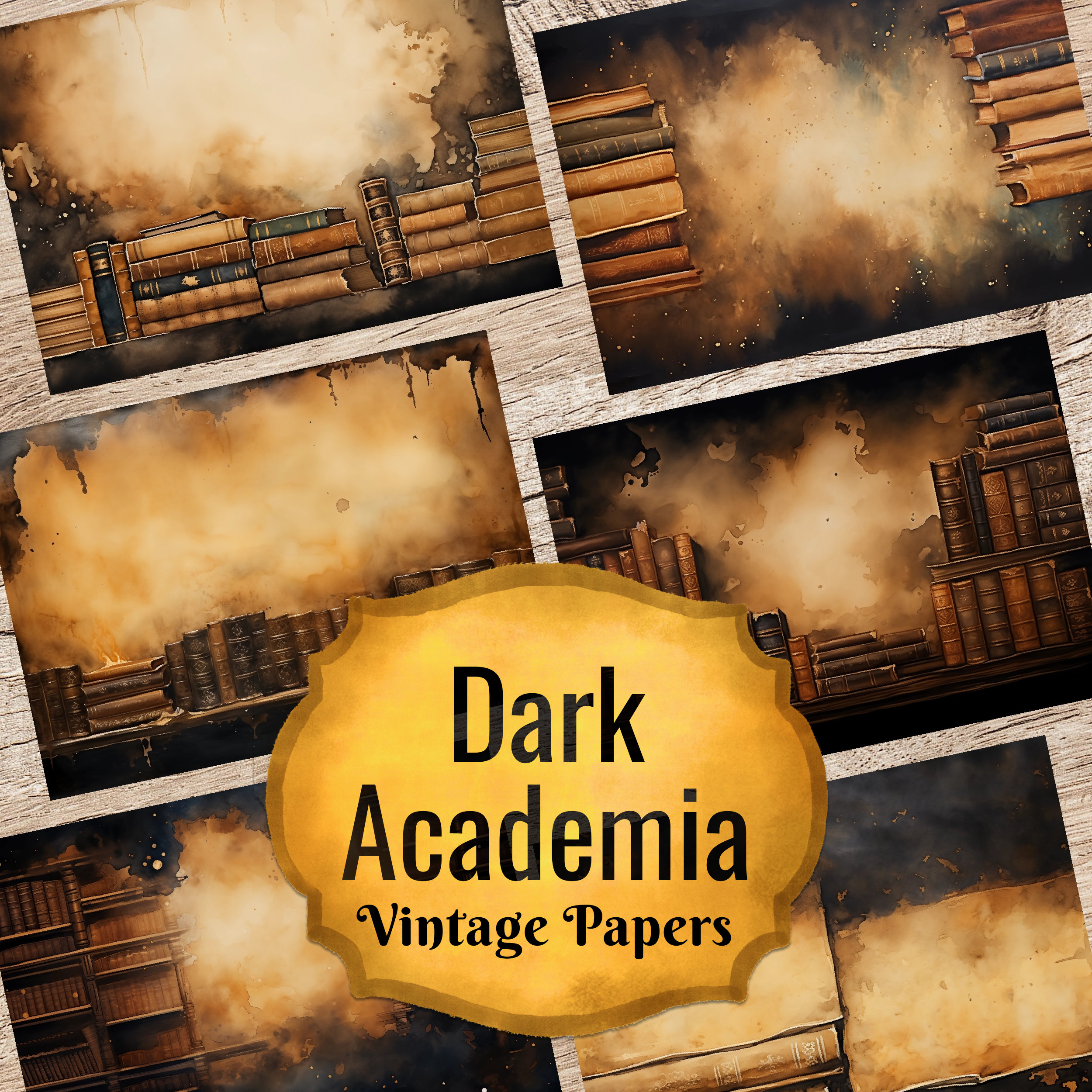 Dark Academia Junk Journal Pages Digital Download Book and Reading ...
