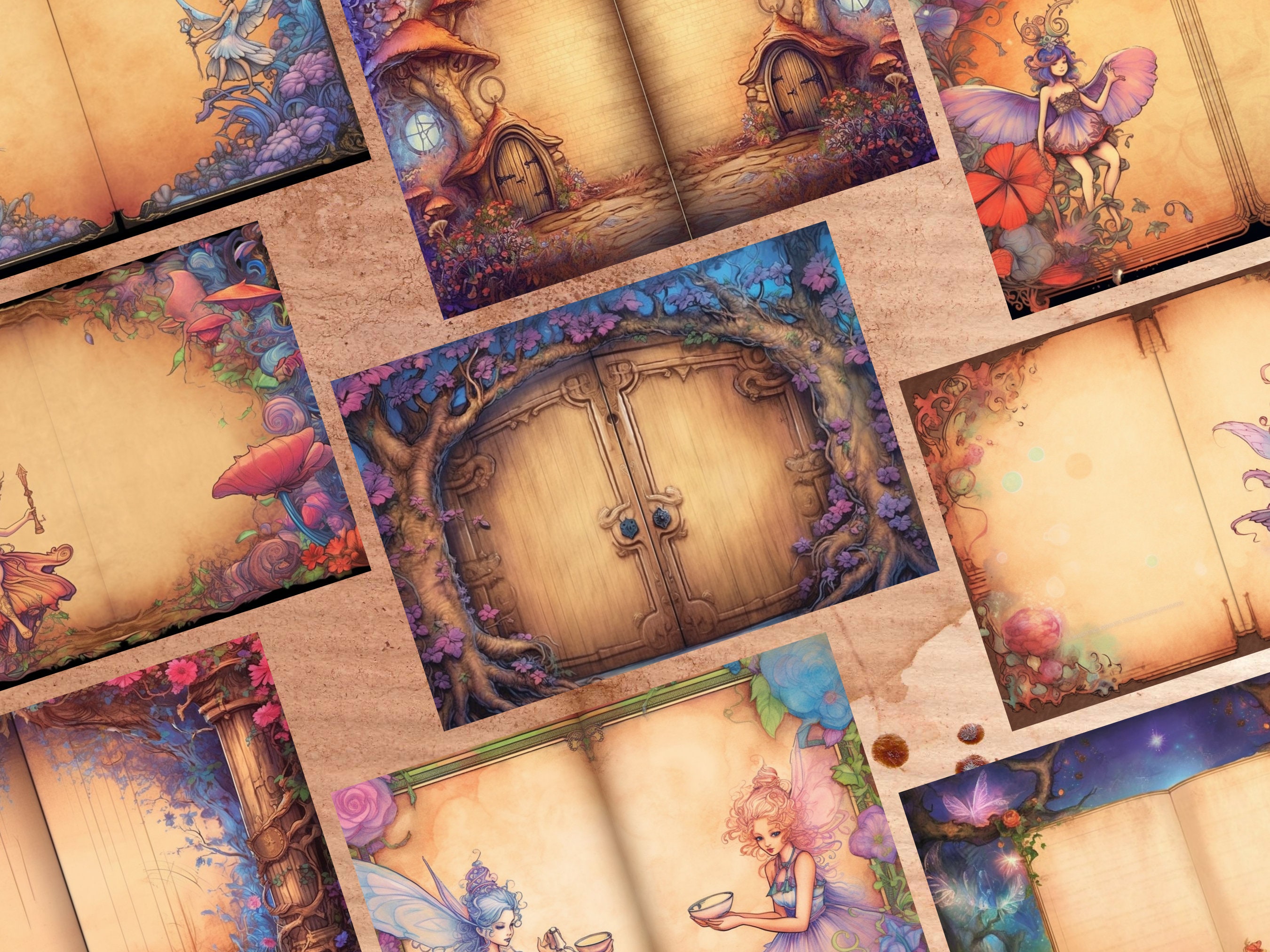 Fairy Land Junk Journal 20 Printable Fairy Fantasy Papers - Etsy