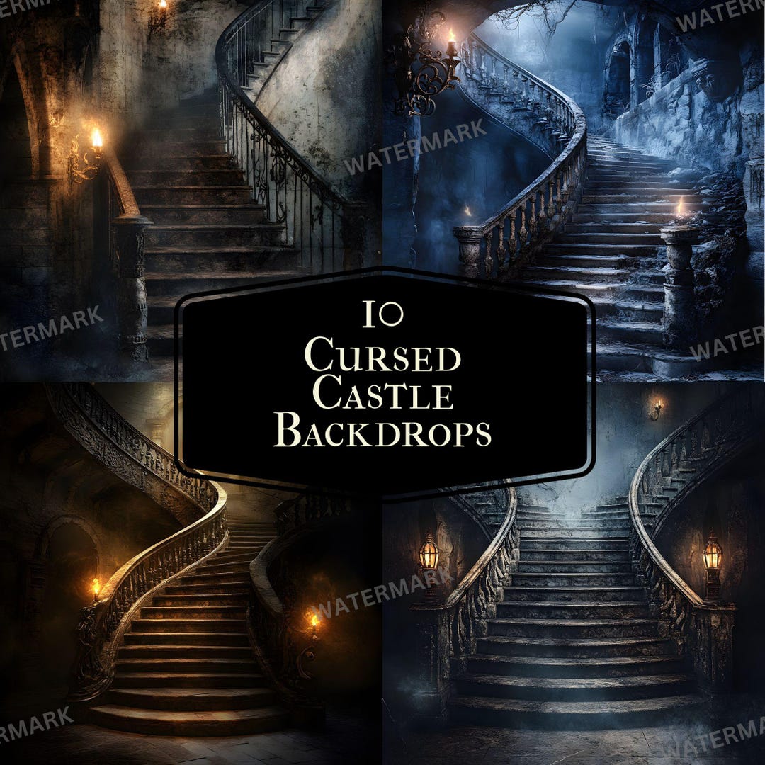Cursed Castle Gothic Photography Backdrop - Photoshop Master Overlay ...