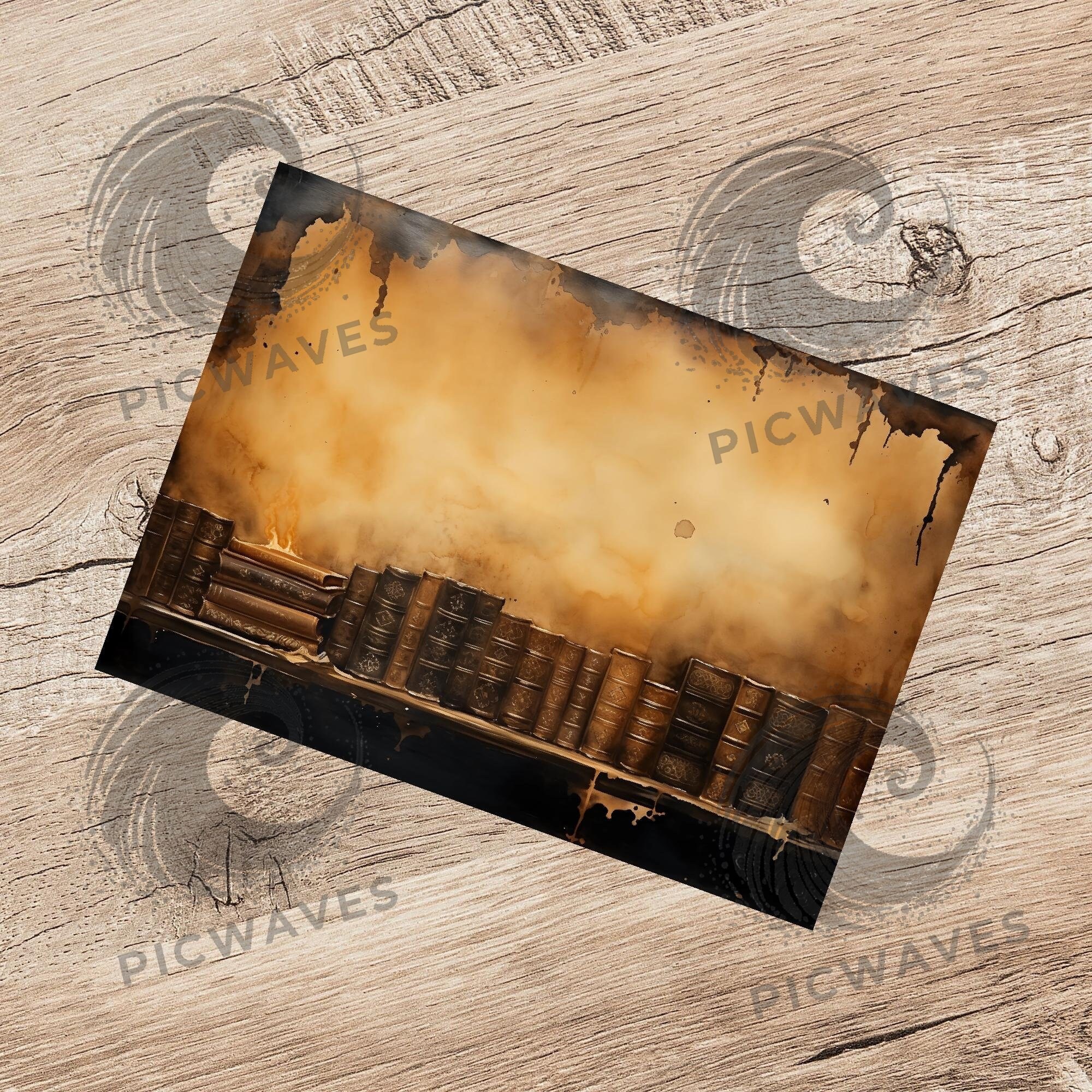 Dark Academia Printable Vintage Papers – Book Library Ephemera (digital ...
