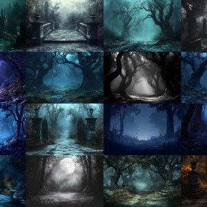 100 Spooky Forest Backdrops, Haunted Forest Backgrounds, Halloween ...