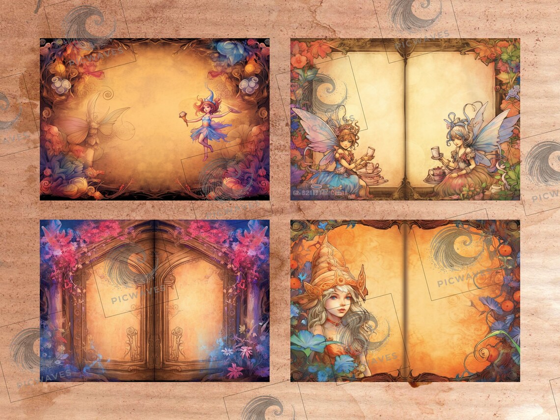 Fairy Land Junk Journal 20 Printable Fairy Fantasy Papers - Etsy