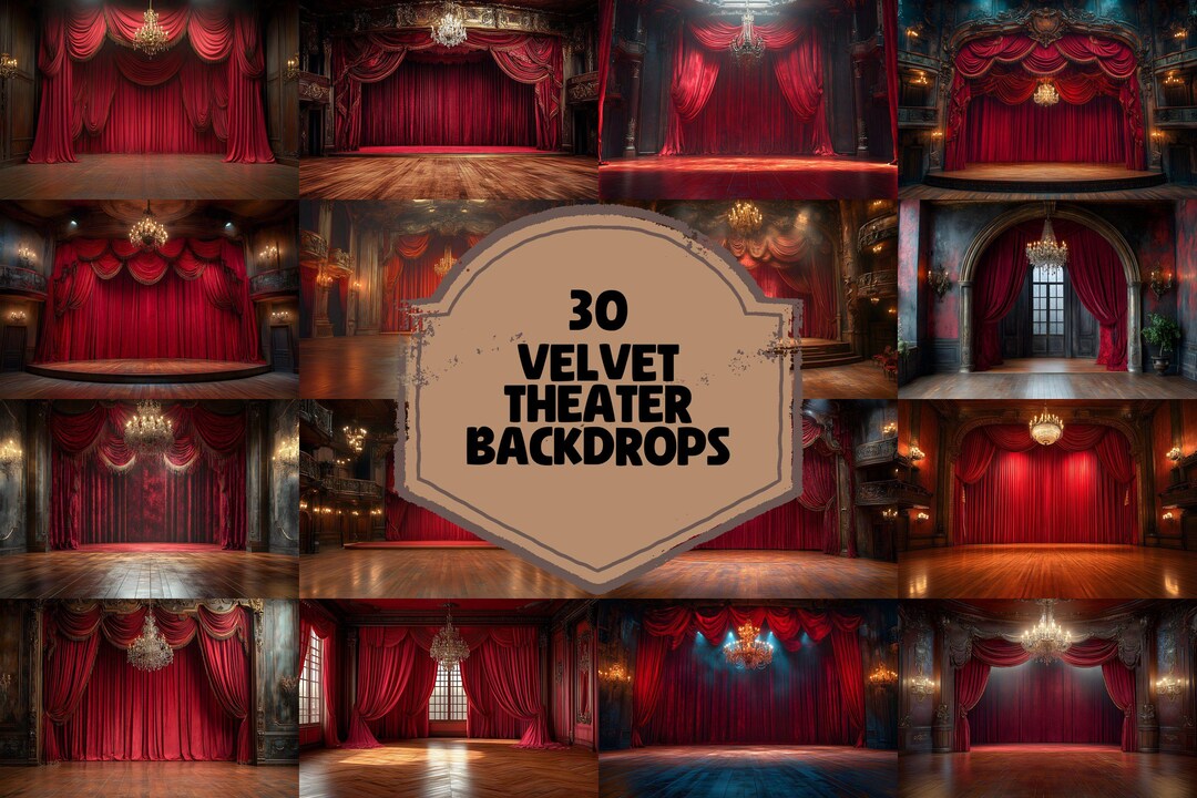 Opulent Backdrops - Velvet Theater Backdrops | Dramatic Stage Digital ...