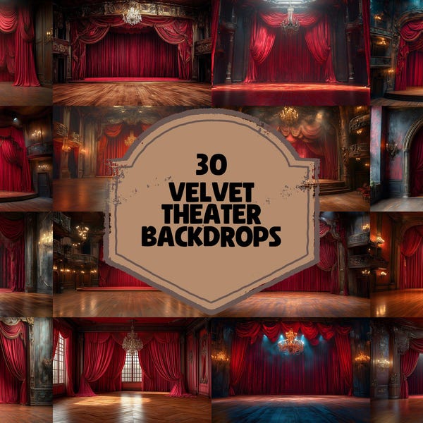 Red Curtains Theater - Etsy