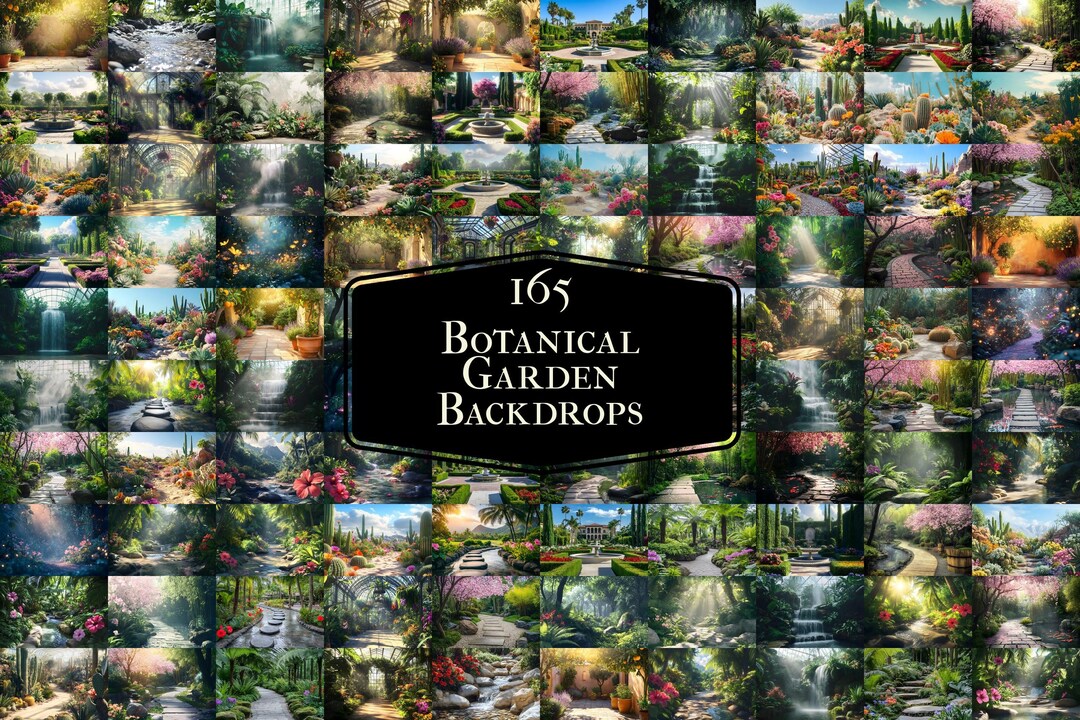 165 Botanical Garden Photography Backdrops, Floral Wedding Backgrounds ...