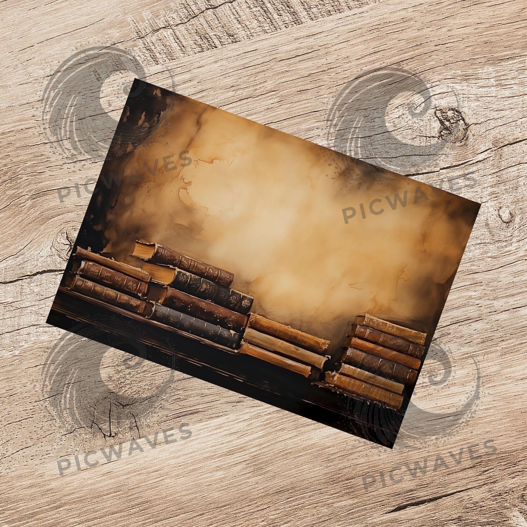 Dark Academia Printable Vintage Papers – Book Library Ephemera (digital ...