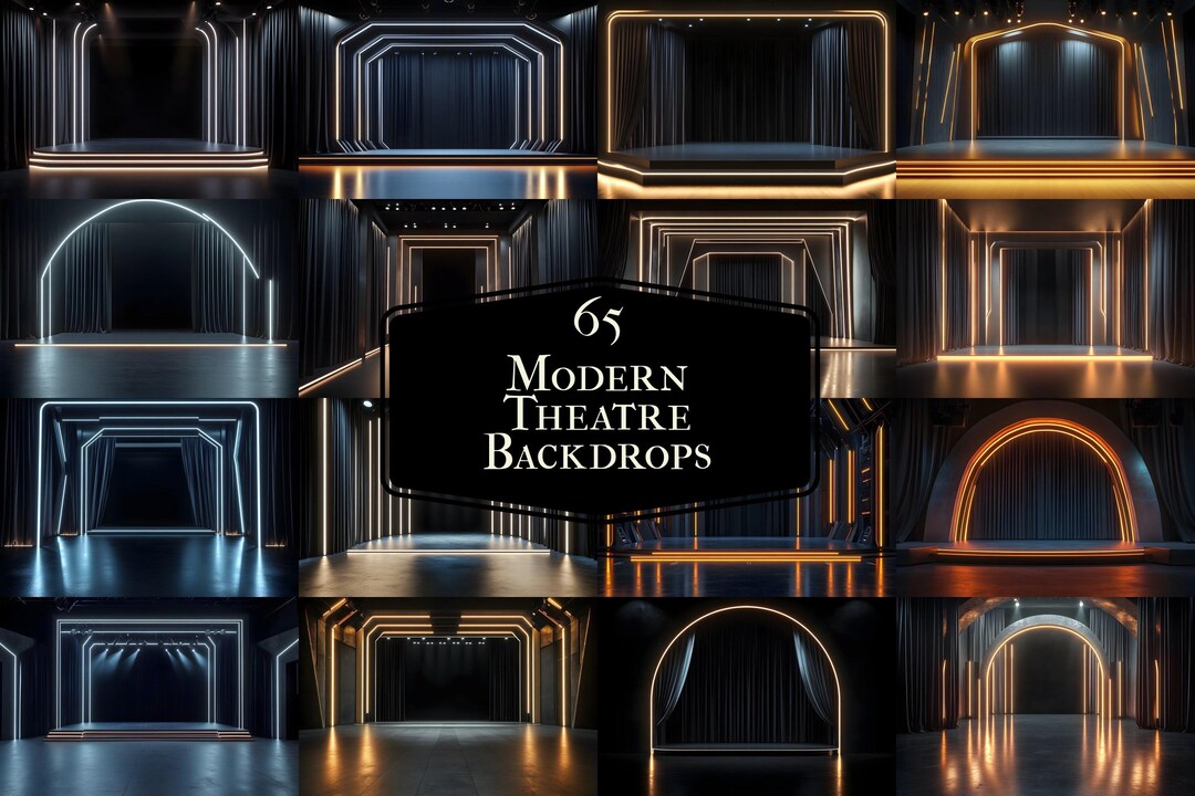 65 Modern Theatre Backdrops for Photography, Digital Designs, Stage ...