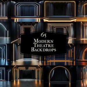 65 Modern Theatre Backdrops, LED Lighting, Stage Photography (pngs) - Etsy