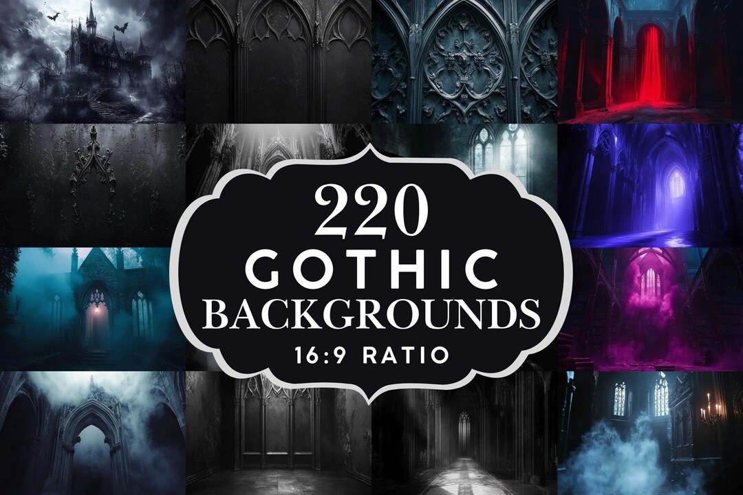 220 Gothic Architecture Digital Backdrops, Eerie TV Wallpaper (pngs) - Etsy