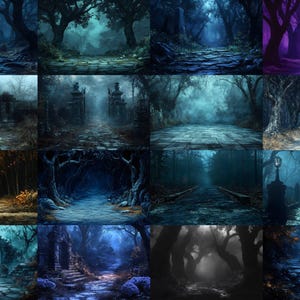 100 Spooky Forest Backdrops, Haunted Forest Backgrounds, Halloween ...