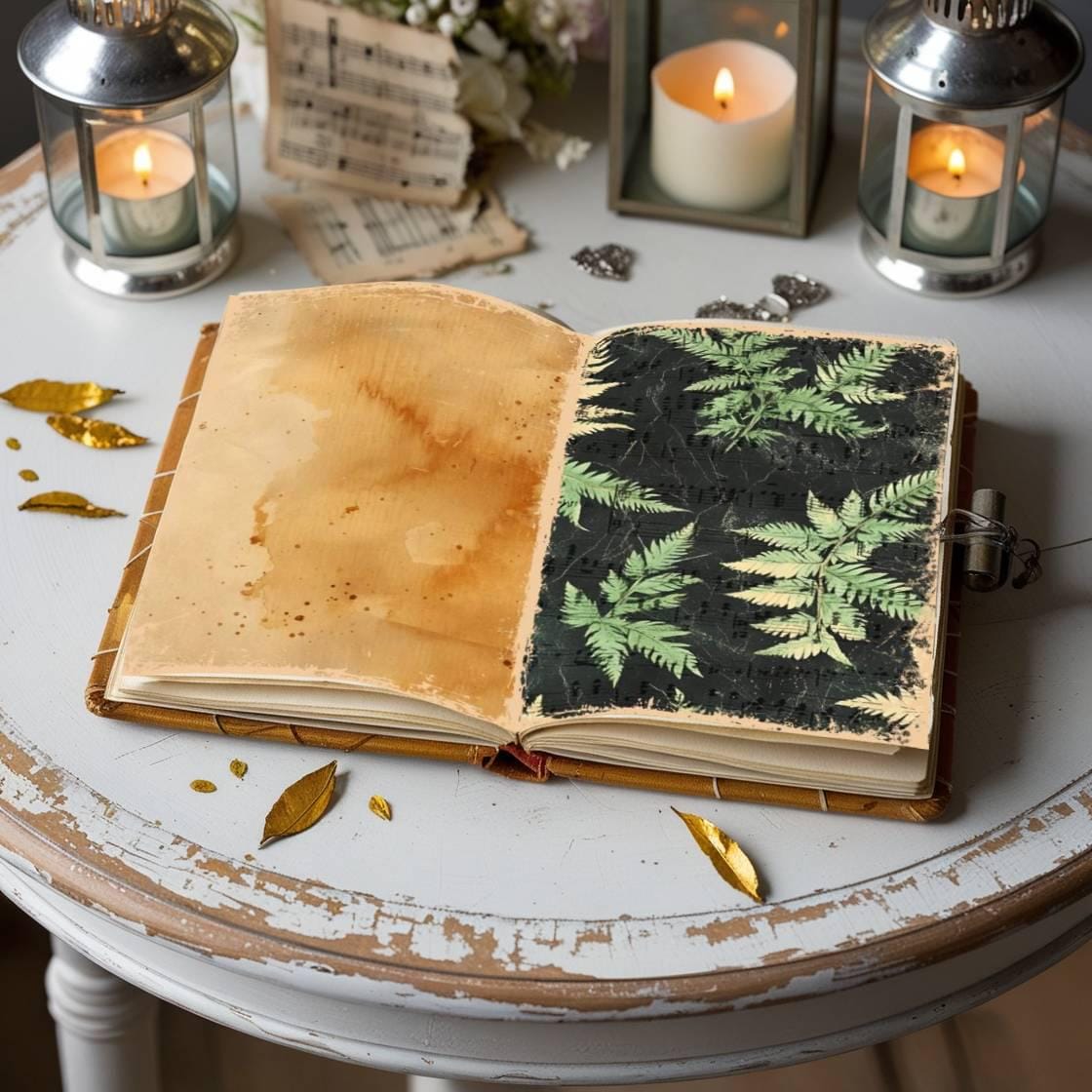 Green Fern Junk Journal Pages | Vintage Botanical Ephemera (digital ...
