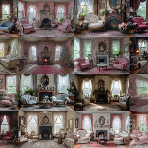 50 Victorian Parlor Elegance Backdrops - Antique Photography ...