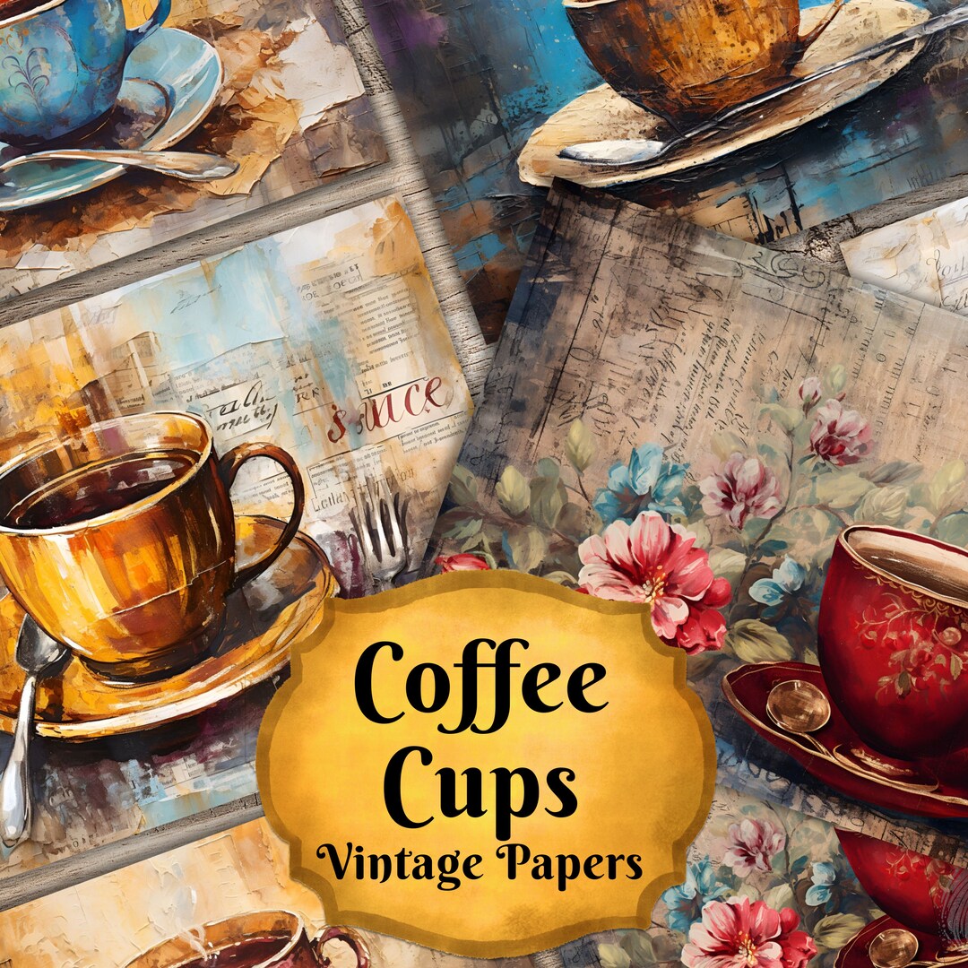 Coffee Cup Journal Pages Coffee Junk Journal Pages Digital Download ...