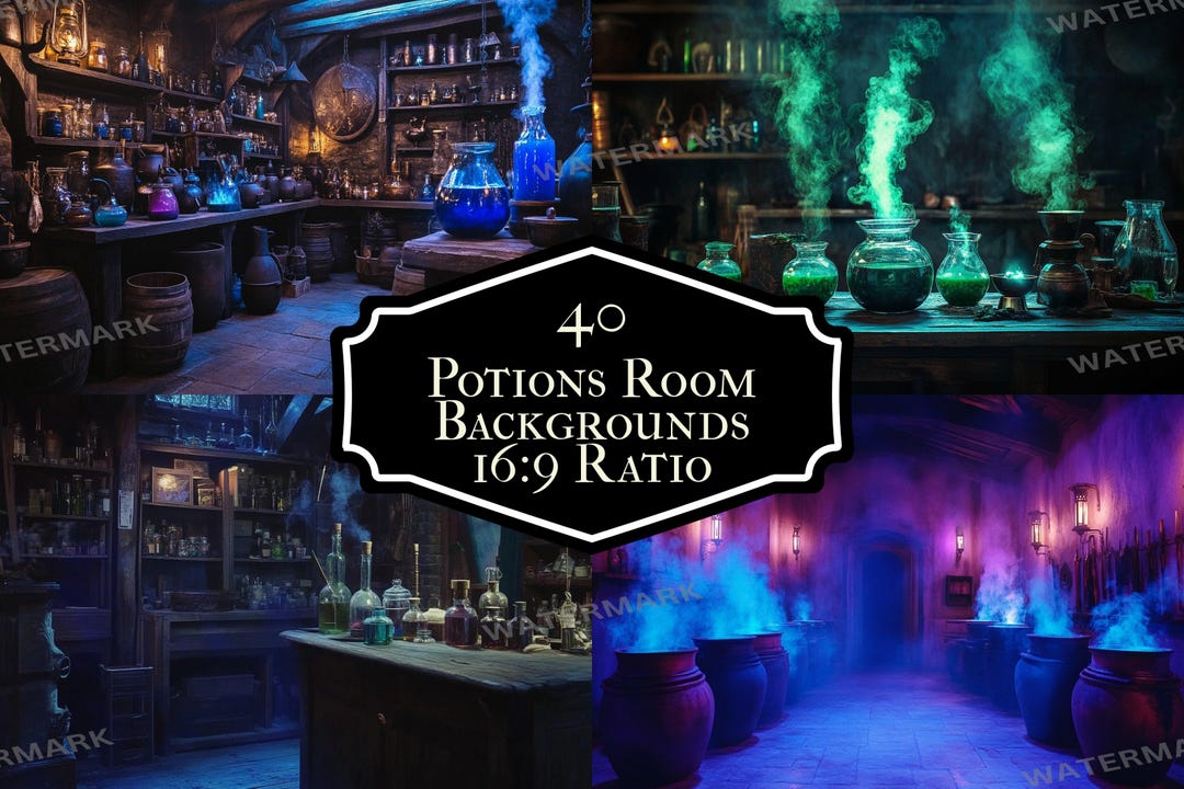 40 Potions Rooms TV Wallpaper, 16:9 Ratio. Mystical Room With Glowing ...
