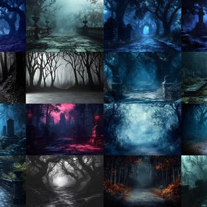 100 Spooky Forest Backdrops, Haunted Forest Backgrounds, Halloween ...