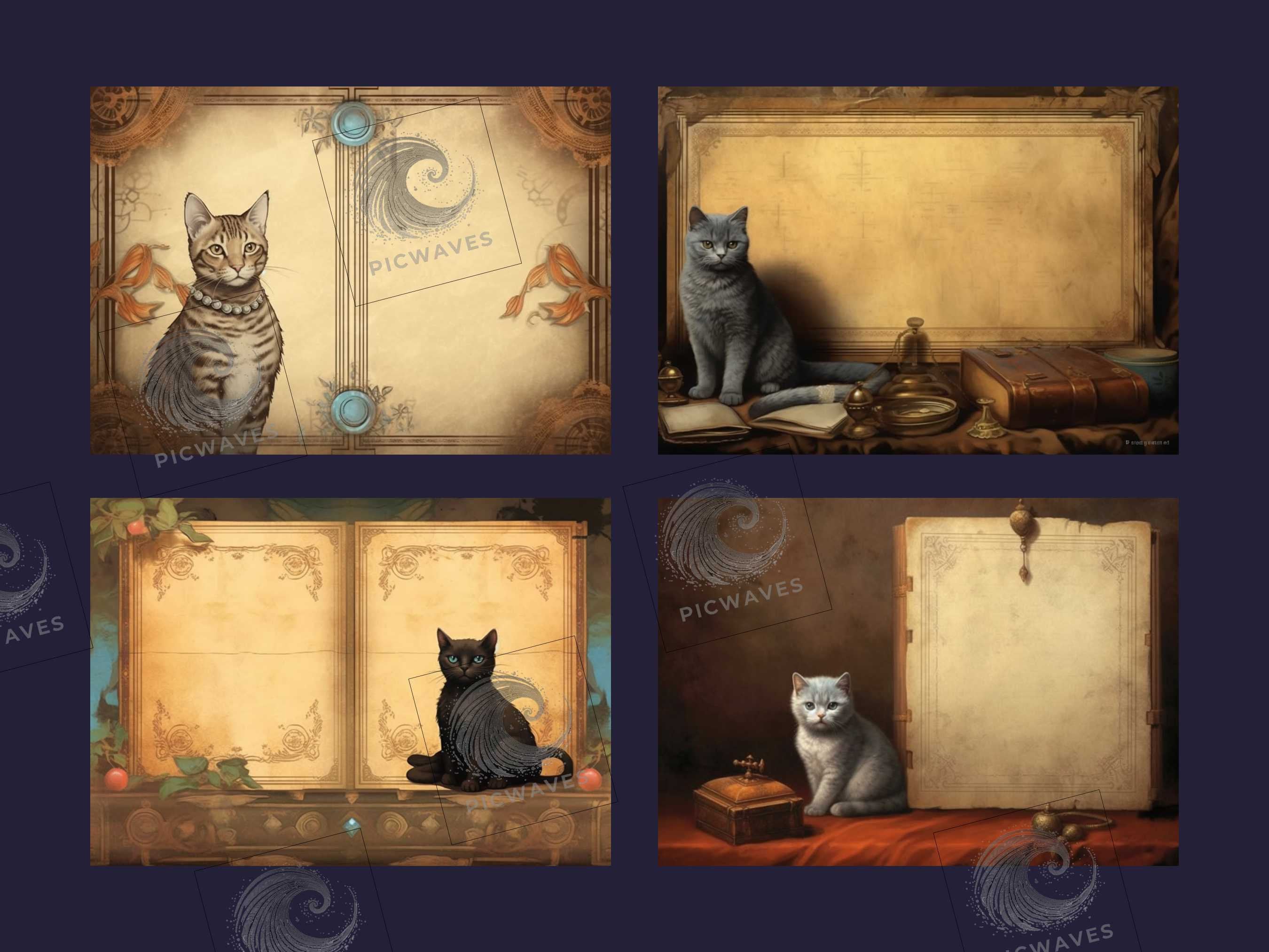 Cat Junk Journal Pages 40 Double Cats Junk Journal Pages - Etsy