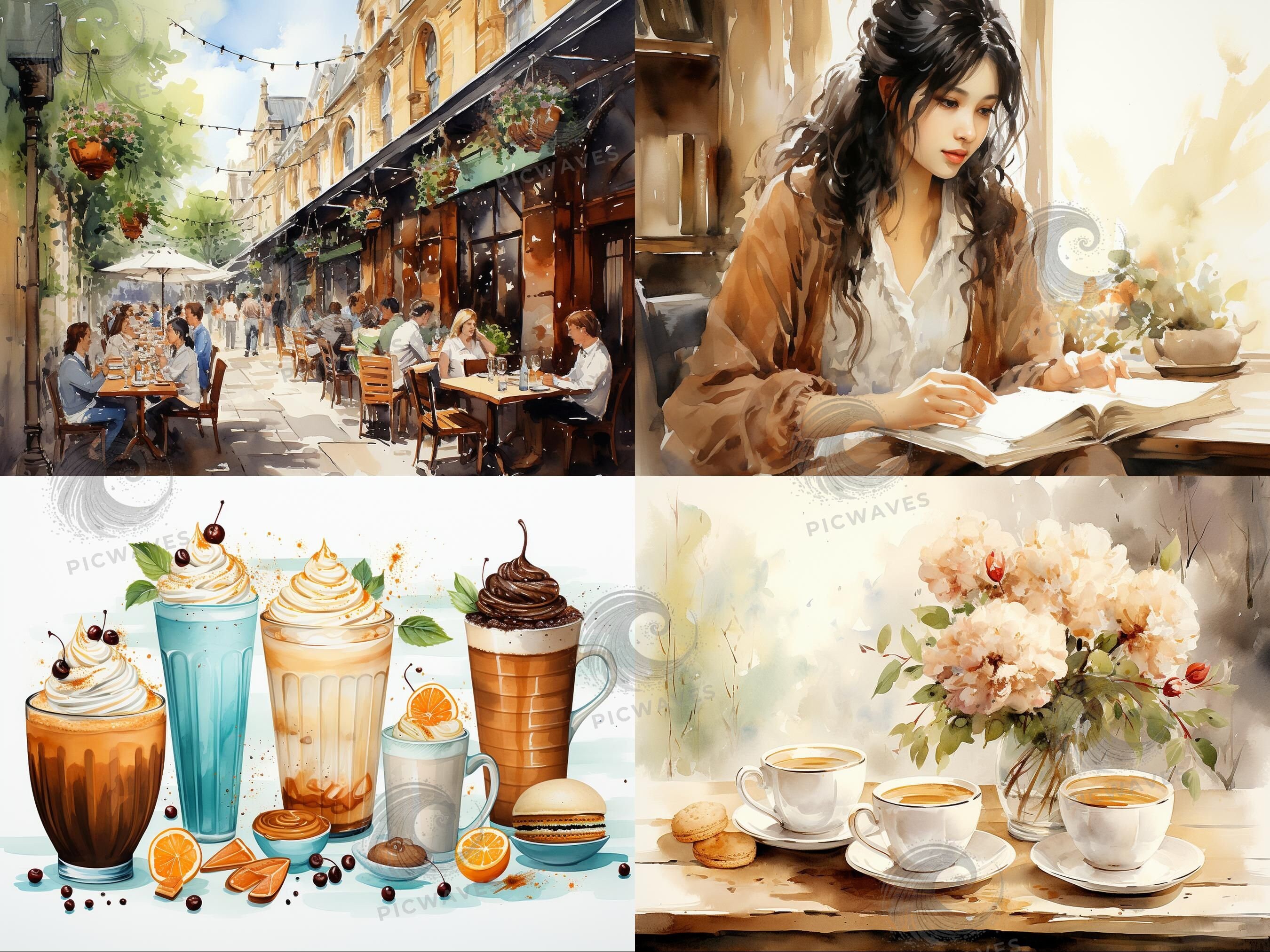 Coffee Shop Journal Pages 40 Coffee Junk Journal Pages Digital Download ...
