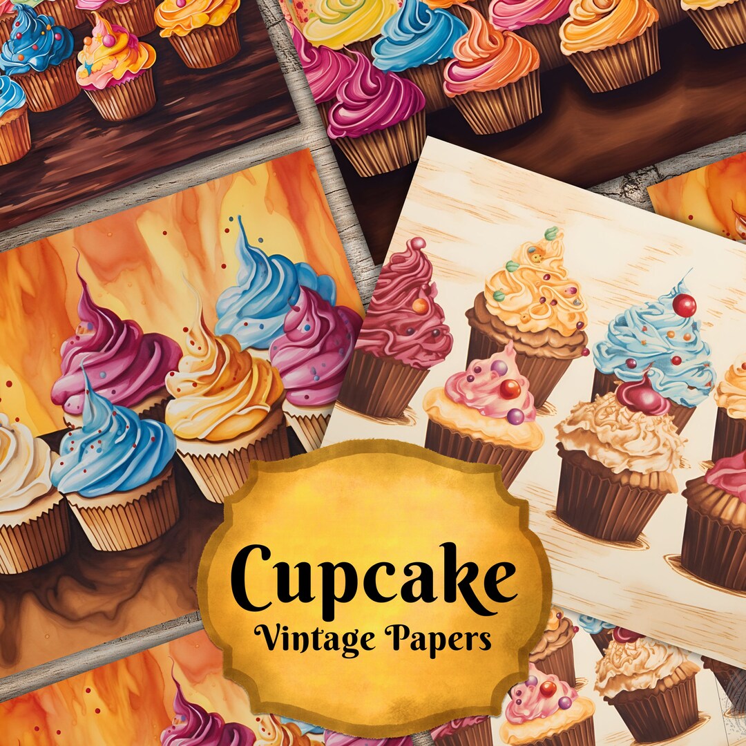 Cupcakes Junk Journal Pages Cake Junk Journal Pages Digital Download ...