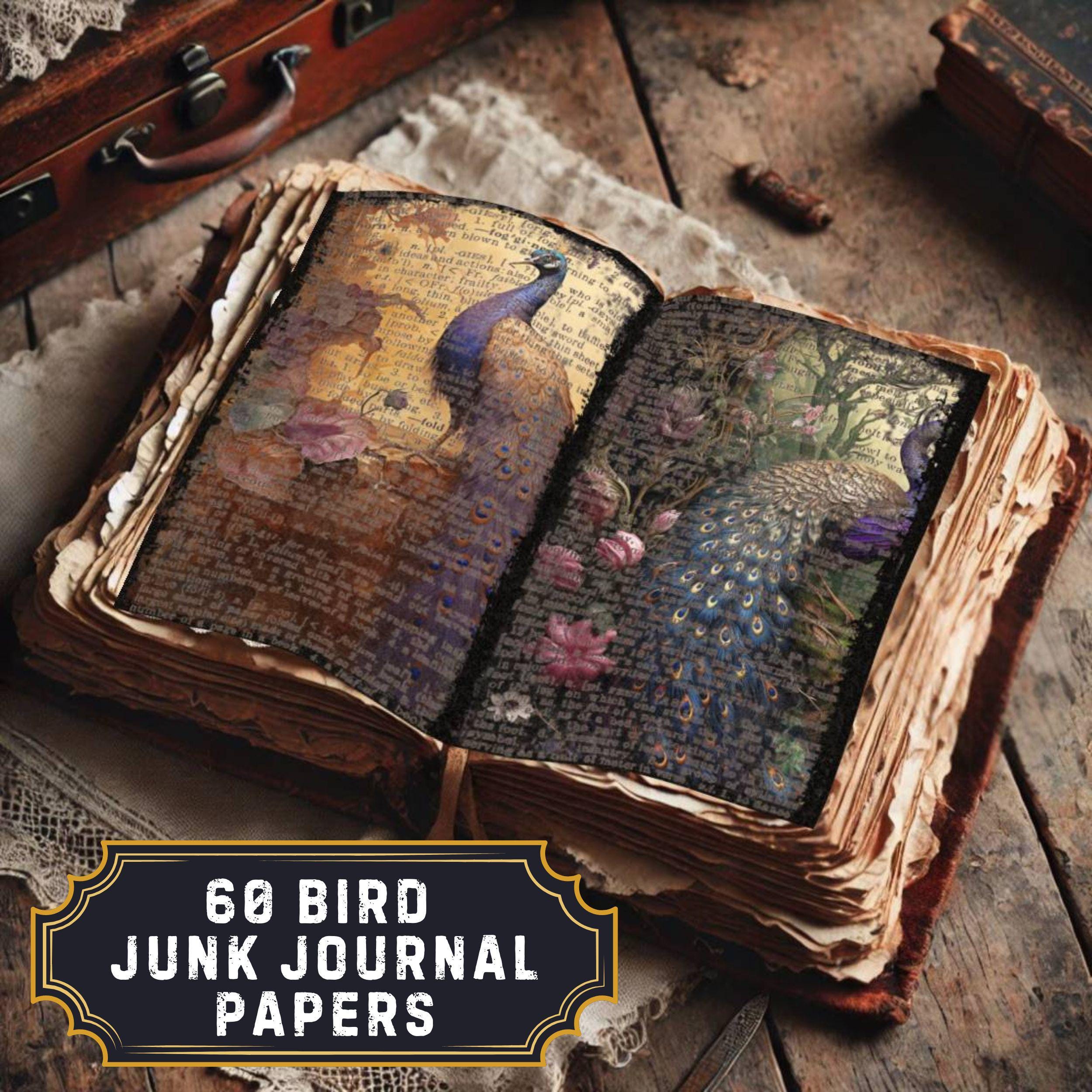 Birds Junk Journal Kit, 60 Printable Vintage Bird Pages (digital ...