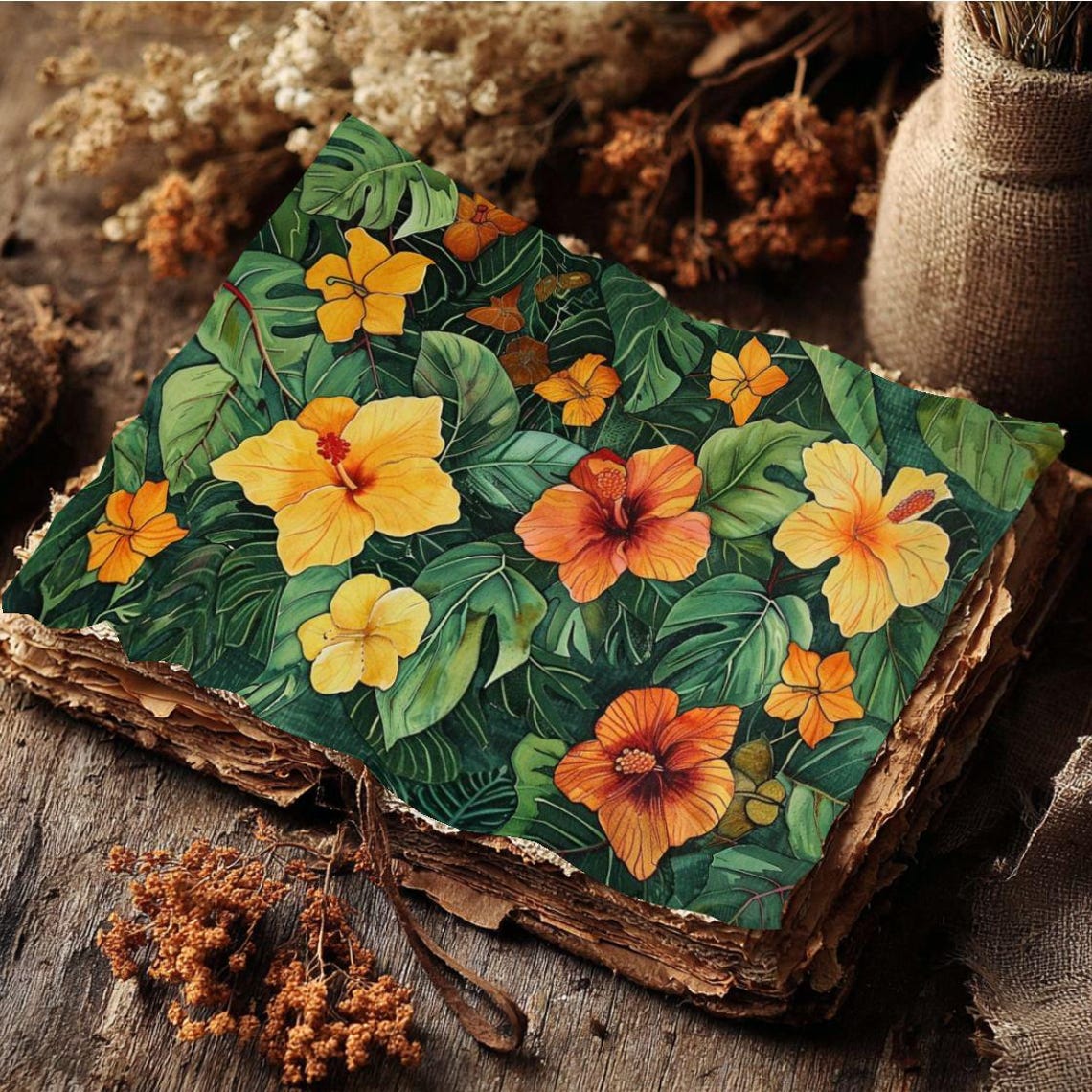 Floral Scrapbook Kit Printable Botanical Papers for Nature Inspired ...
