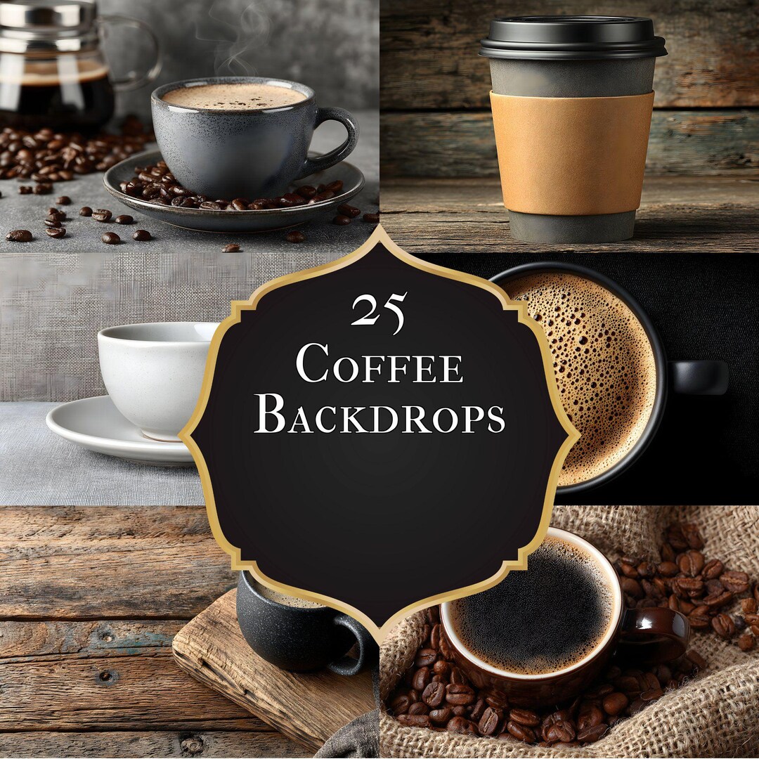 Coffee Shop Digital Backdrop, Empty Cafe Background for Photography ...