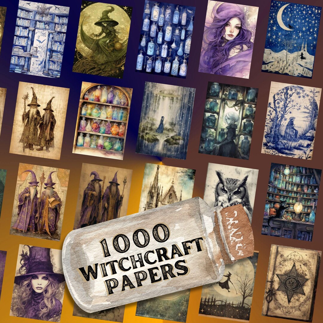 1000 Witch Images - Wizard Patterns - Printable Witch Papers - Wizard ...