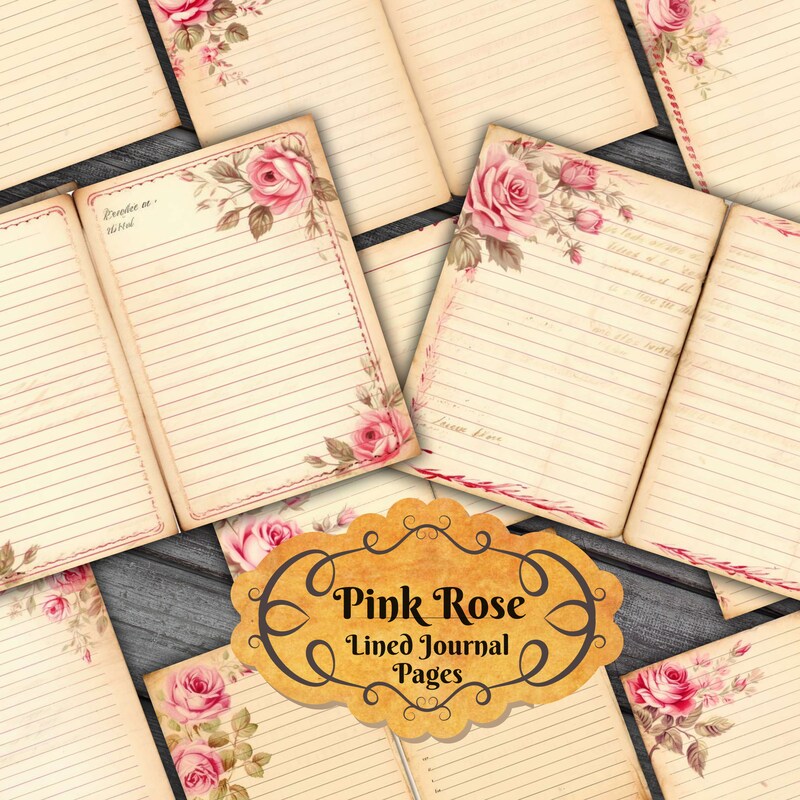 Pink Rose Print - Etsy