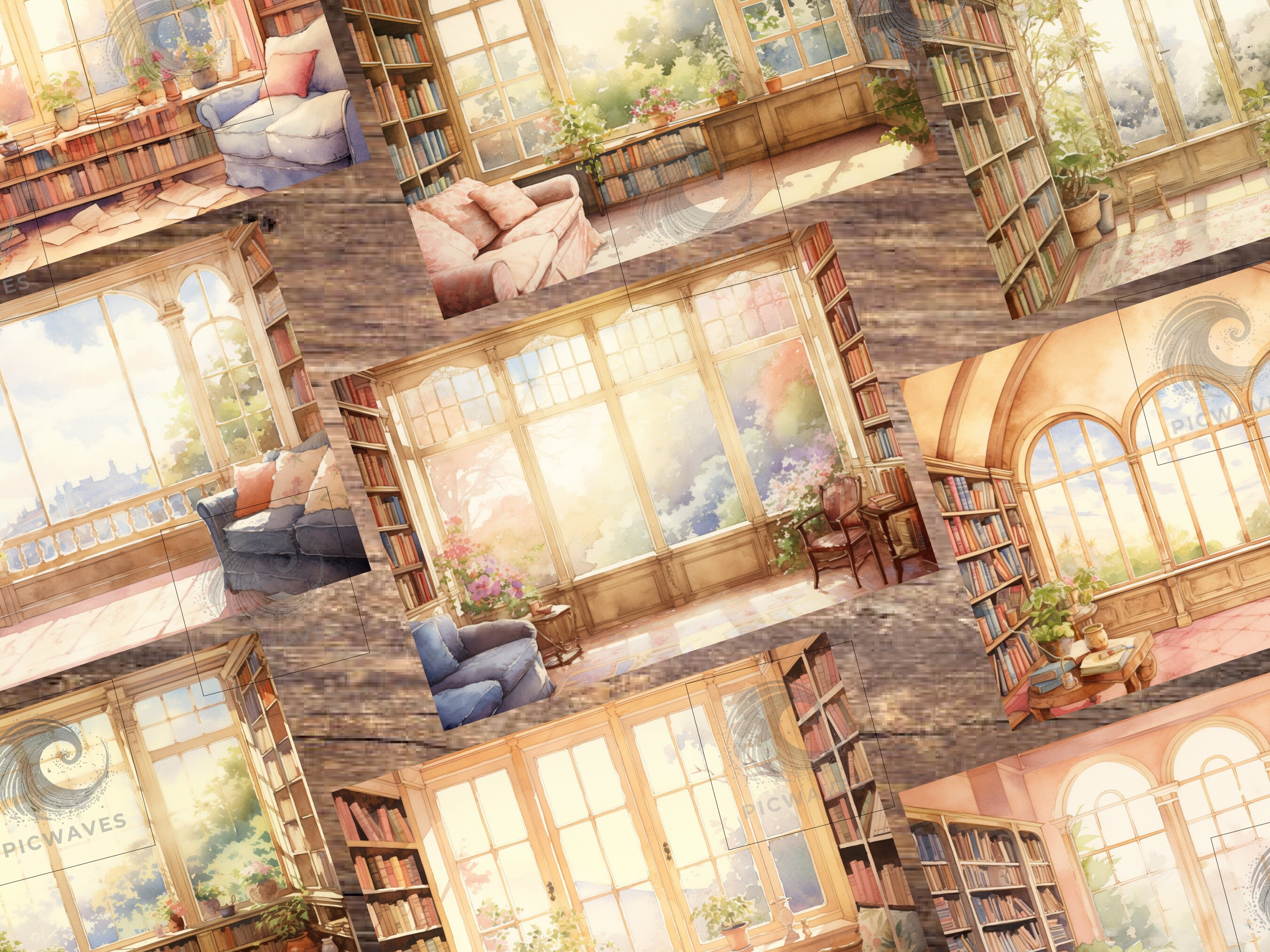 Reading Room Books Junk Journal Pages Book and Reading Printable Pages ...