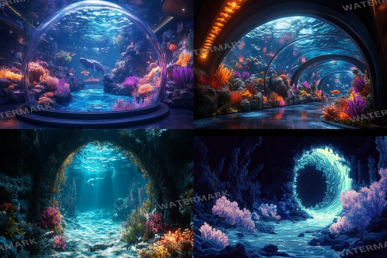 40 Underwater Dome Backdrop - Aquatic Streaming Background, Ocean ...