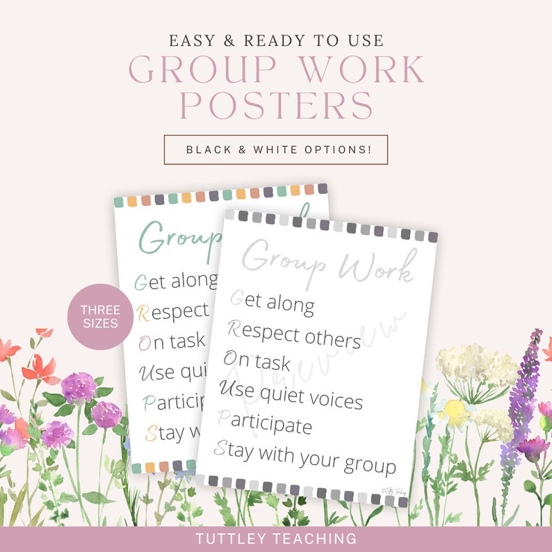 Group Work Poster | Group Work Printable | Printable| Classroom Posters ...