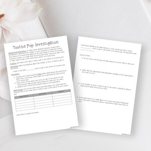 Tootsie Pop Lab Investigation Printable| Lab Investigation Printable ...