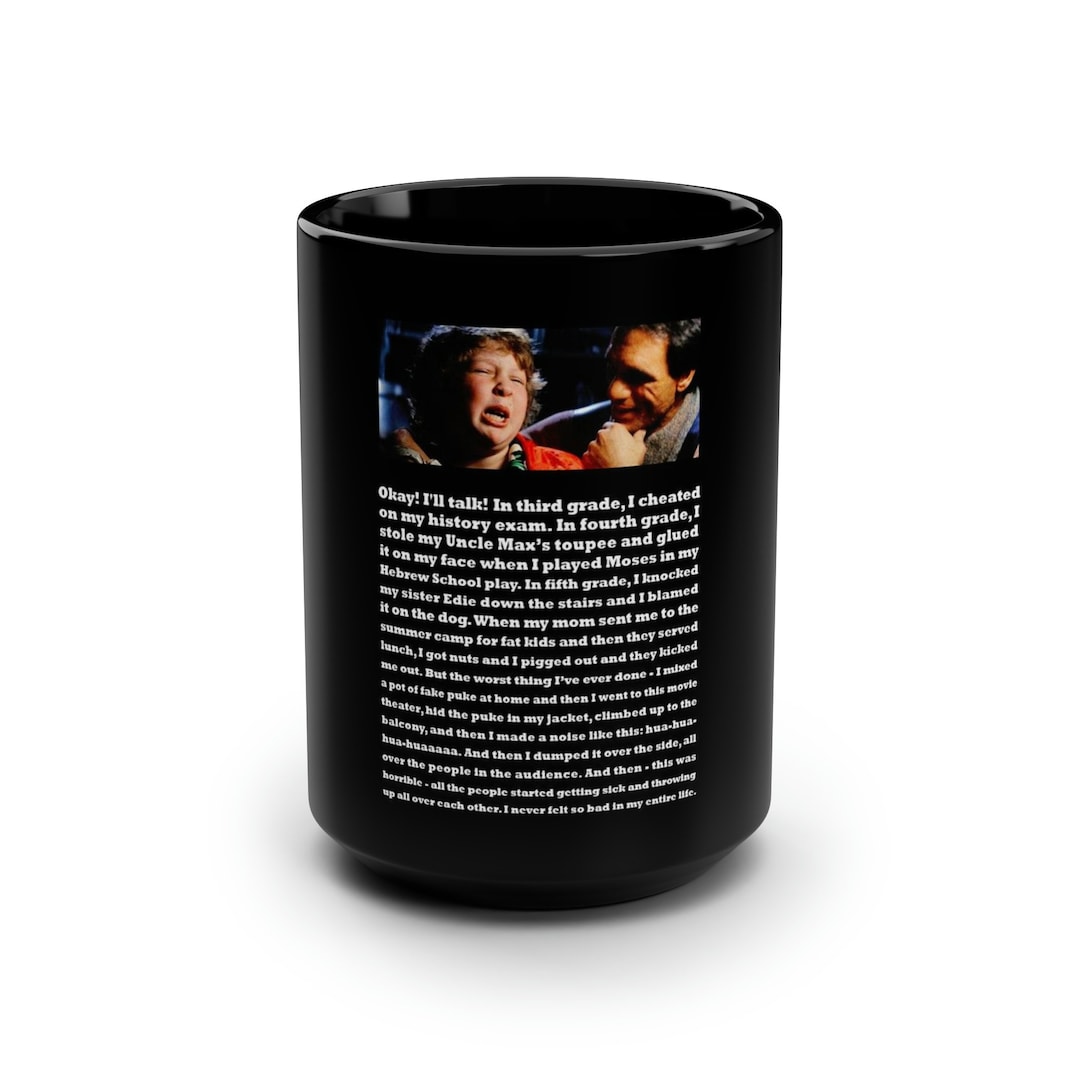 Goonies Chunk Black Mug, 15oz - Etsy