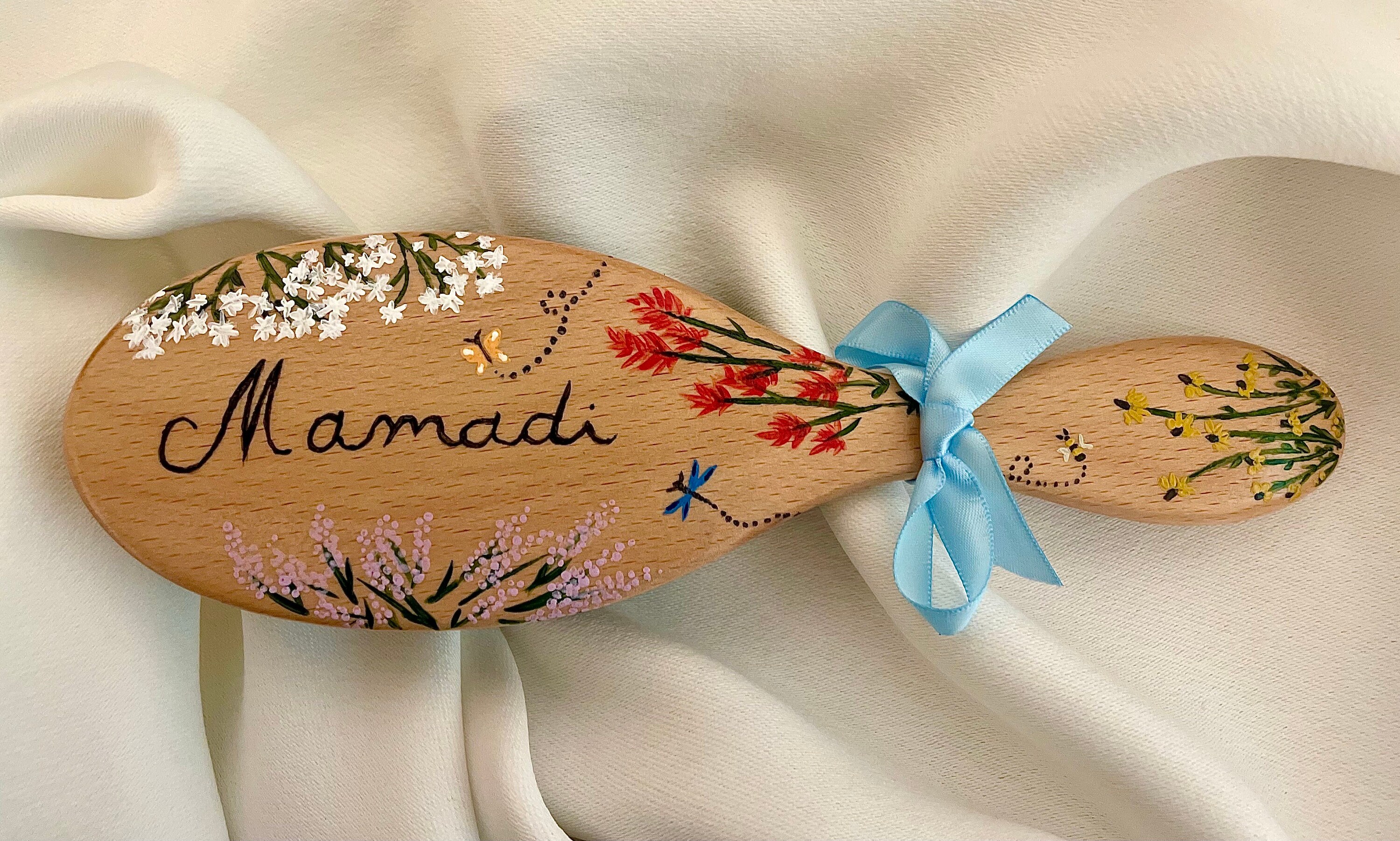 Hand Painted Girls Personalized Hairbrush | Keepsake Gift ...