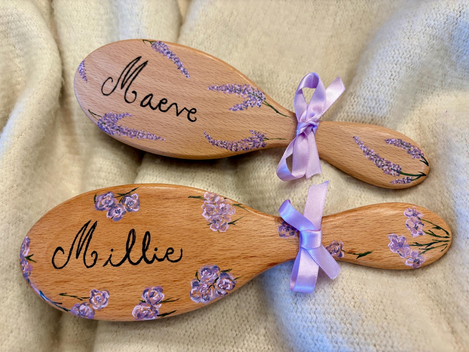 Hand Painted Girls Personalized Hairbrush | Keepsake Gift ...