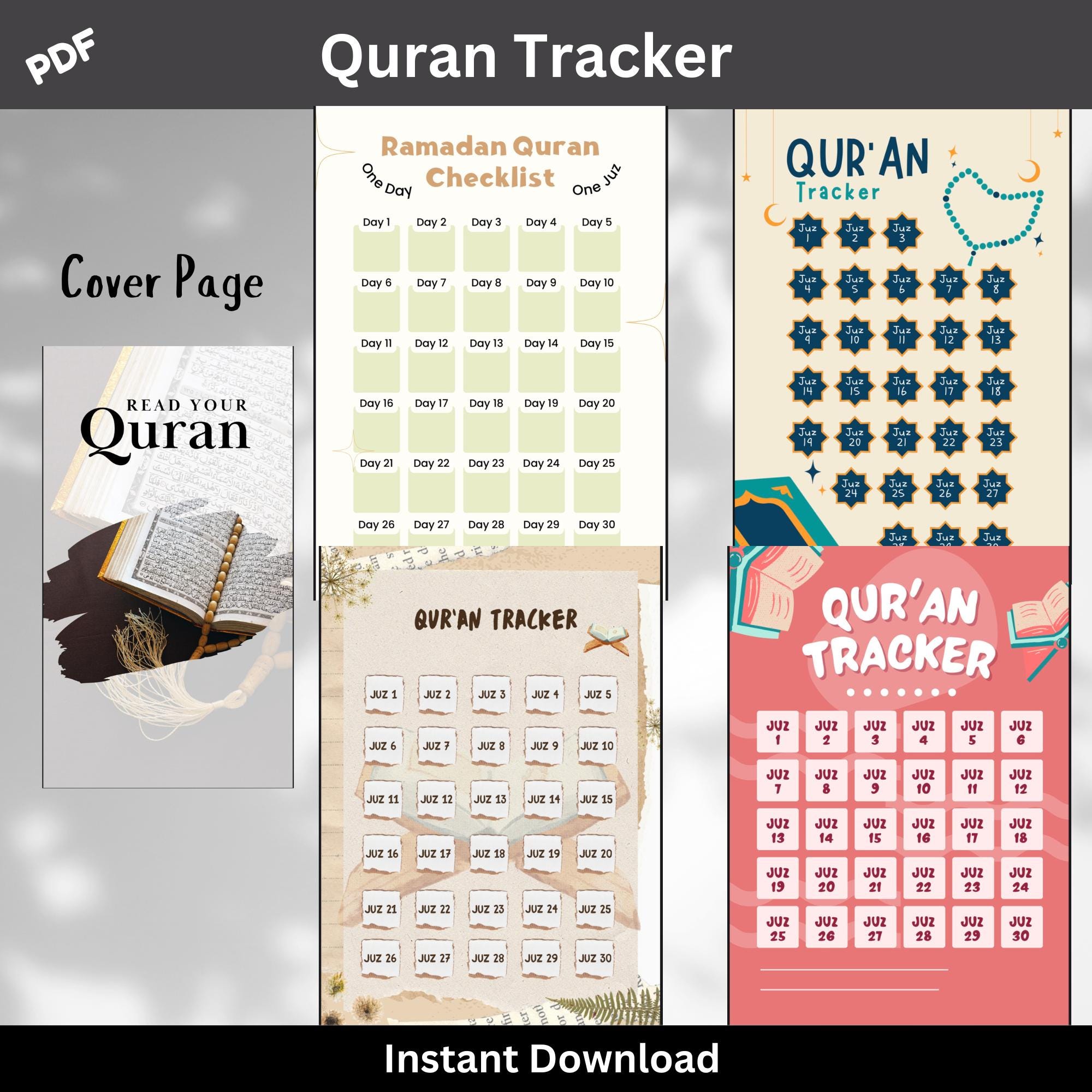 Quran Tracker I Quran Memorisation, Recitation I Islamic Printable I ...