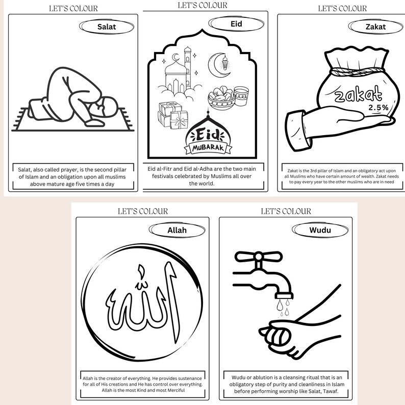Islamic Kid’s Colouring Sheet | Homeschool| Kid’s Printable Activity ...