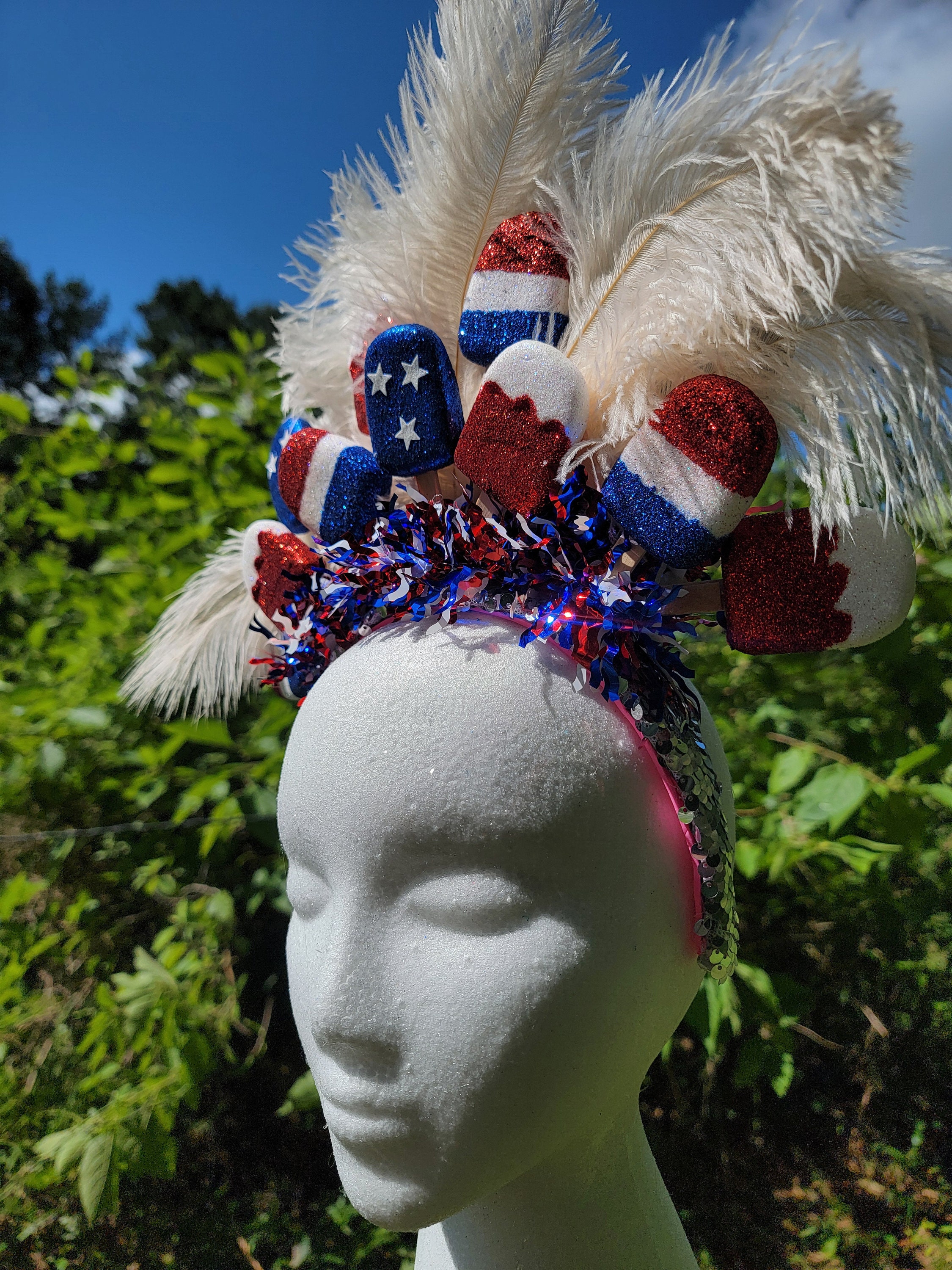 Patriotic Popsicle Crown 4th of July Headpiece - Etsy