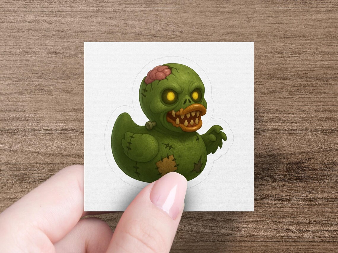 Zombie Rubber Duck PNG, Halloween Digital Download, Undead Duckling Art ...