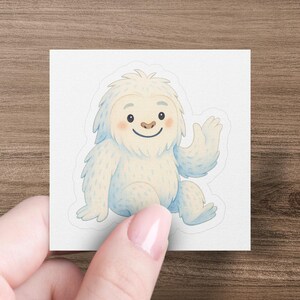 Cute Yeti PNG Digital Download, Cartoon Cryptid, Smiling Sasquatch ...