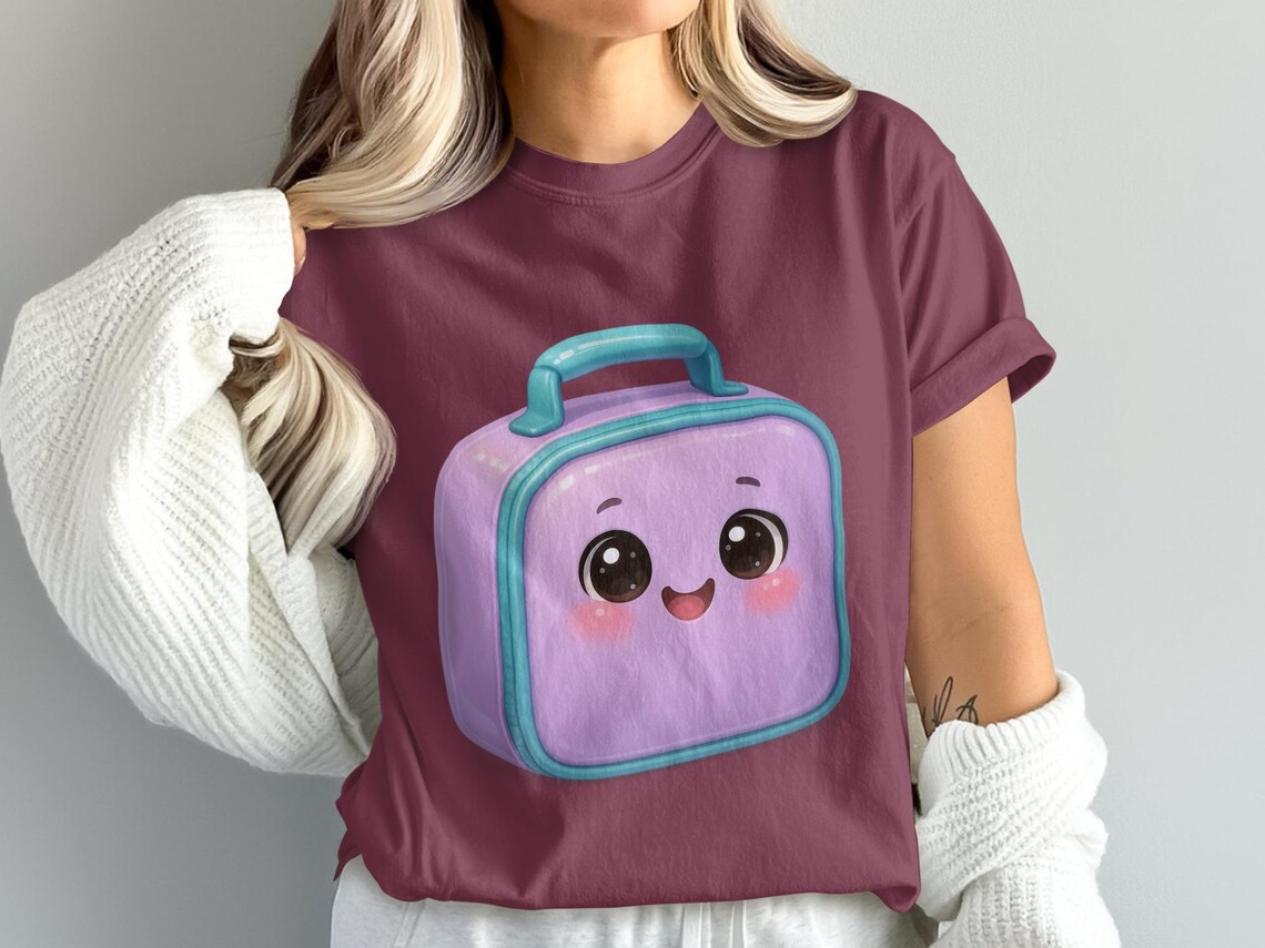 Cute Lunchbox Digital PNG Download, Kawaii Food Container Digital ...