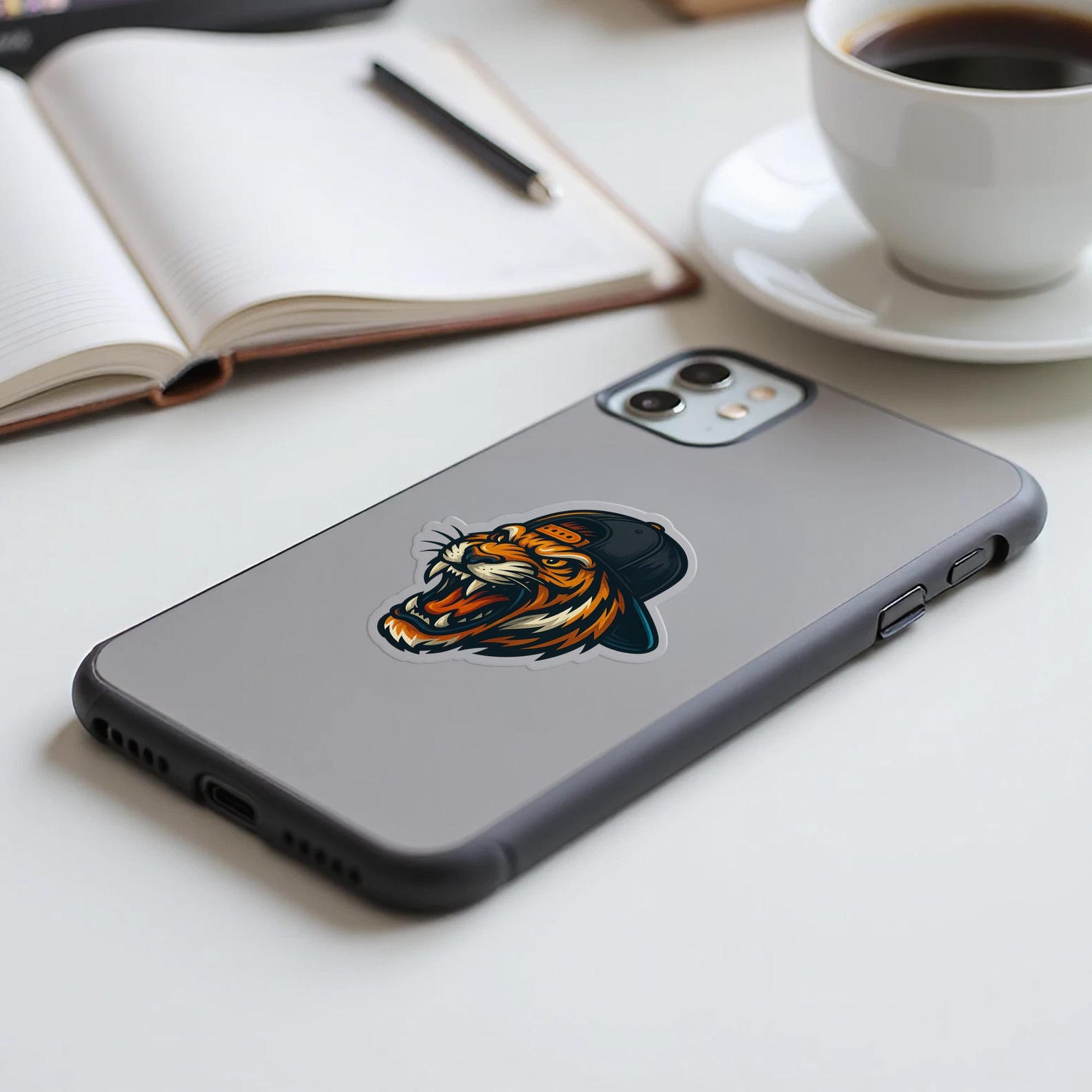Roaring Tiger Mascot Digital PNG Download, Angry Tiger With Backwards ...