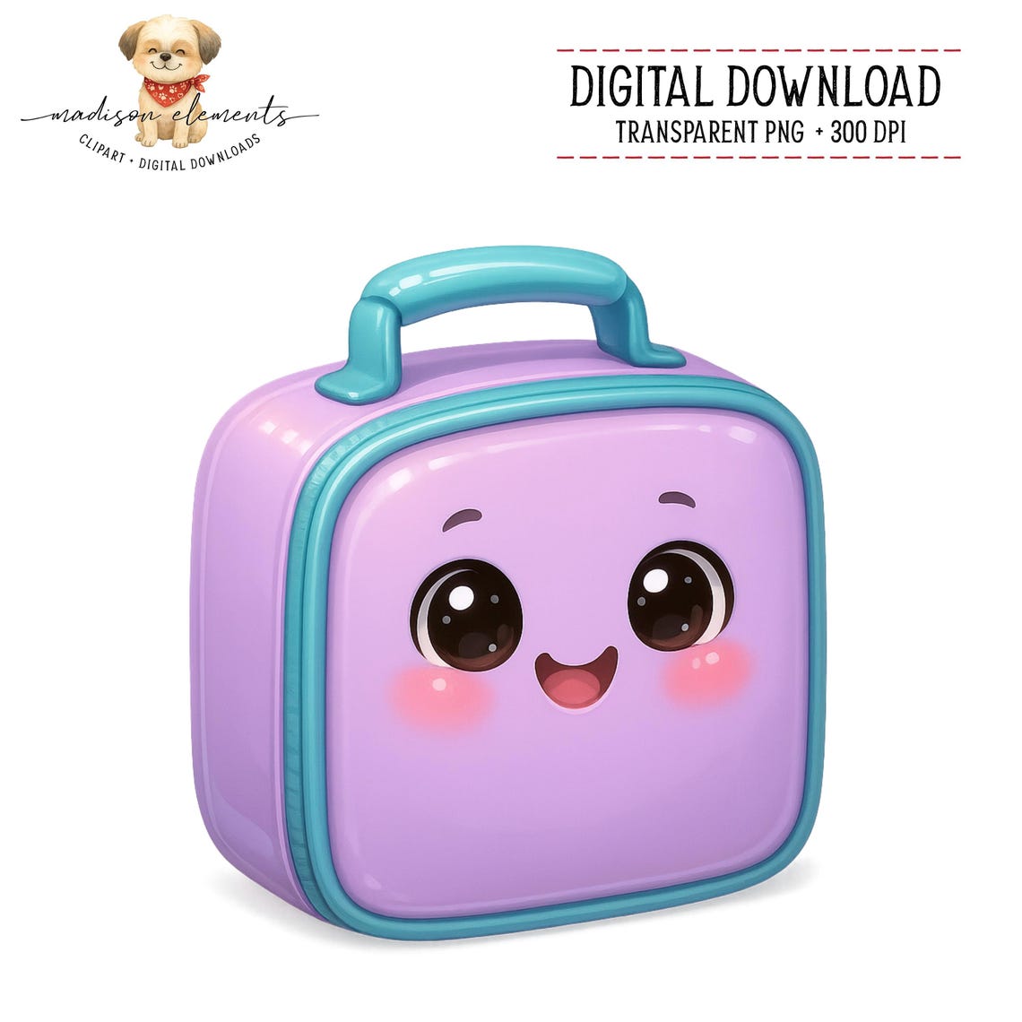 Cute Lunchbox Digital PNG Download, Kawaii Food Container Digital ...