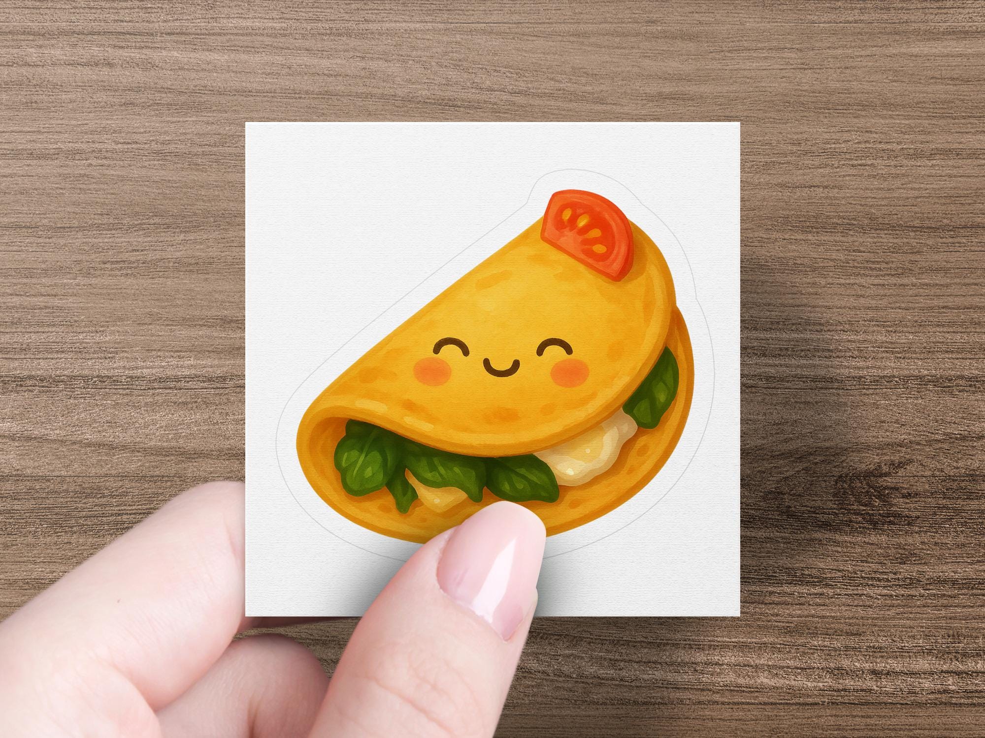 Cute Omelette Digital PNG, Smiling Food Graphic, Cartoon Egg Clipart ...